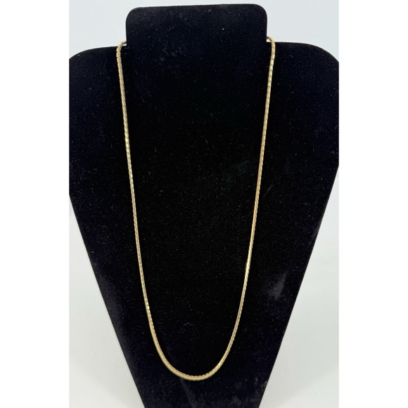 Monet | Jewelry | Vintage Monet Box Chain Necklace Gold Tone 24 Inch ...